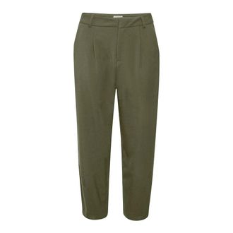 Kaffe Hochtaillierte Grape Leaf Hose - - Trousers - Damen - Gr&uuml;n - 2XS