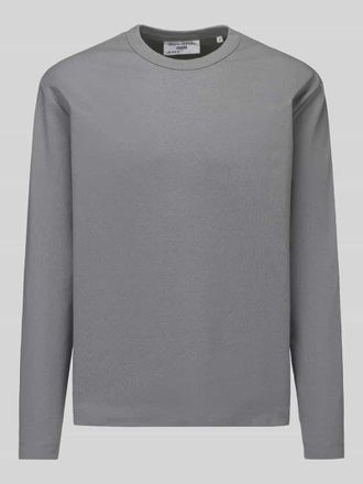 Marc O'Polo Denim Langarmshirt mit geripptem Rundhalsausschnitt