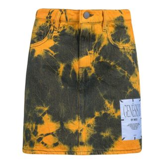 Alexander McQueen Gelber & Oranger Minirock - - Skirts - Damen - Mehrfarbig - W28