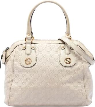 Gucci Pre-owned Vintage Satchel - Femme - Pre-owned - Blanc - Taille: ONE Size