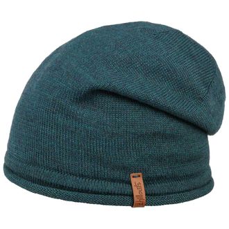 Chillouts grüne Longbeanie - 50% Wolle vom Merinoschaf Leicester