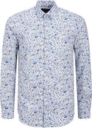 Jack & Jones Jprblabarnes Print Dobby L/S T-Shirt Sn, Super Sonic, M