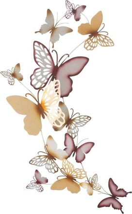 Charme 1921 Wall Panel Butterflies Gold/burgundy cm 59.5x4x111.5