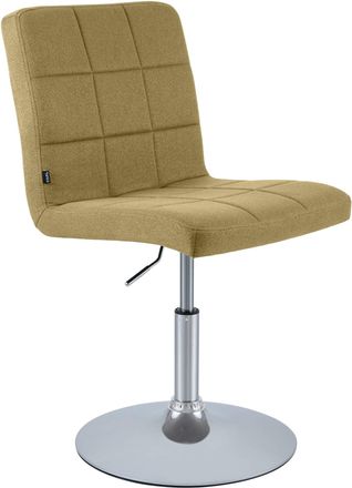 Clp Esszimmerstuhl h&ouml;henverstellbar Ricky, drehbar mit Stoffbezug, 360&deg; Sitzfunktion, Trompetenfu&szlig;, Metallgestell in Chromoptik, Farbe:gr&uuml;n