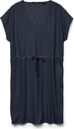 Vero Moda Damen Vmtassa Ss Short Dress JRS Noos, Navy Blazer, X-Small
