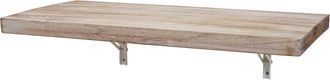 Mendler Wandtisch HWC-H48, Wandklapptisch Wandregal Tisch, klappbar Massiv-Holz - 100x50cm naturfarben