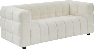 Vente-Unique Pascal Morabito-Sofa 2-Sitzer - Boucl&eacute;-Stoff - Elfenbeinfarben - LERICI