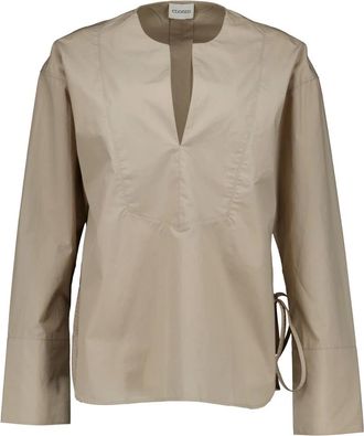 Closed Femme, Blouses et Chemises, Beige, Taille: 38 FR Bib Blouse