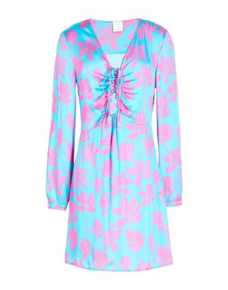 8 by YOOX PRINTED VISCOSE L/SLEEVE MINI DRESS