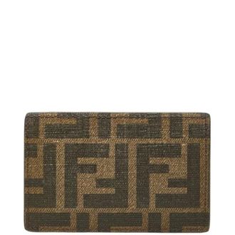 Fendi Porte-cartes Pre-owned - Femme - Pre-owned - Brun - Taille: ONE Size