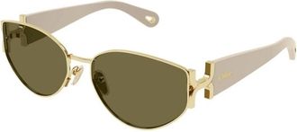 Chloé Femme, Accessoires, Jaune, Taille: 59 MM Marcie Lunettes de soleil