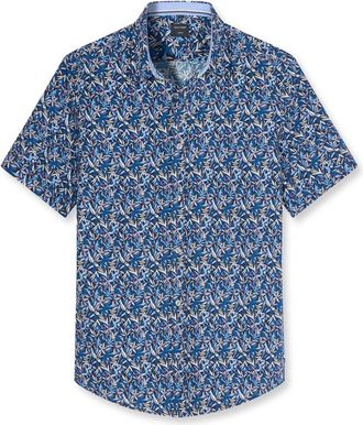Olymp Casual, Regular Fit, Kurzarmhemd mit buntem floralem Print in