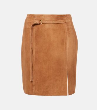 Vince Minirock aus Veloursleder