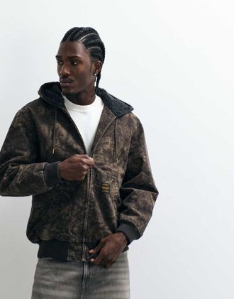 Levi's Workwear Potrero Hoodie aus Denim mit Camoprint in Dunkelgr&uuml;n