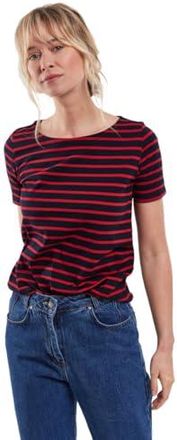 Armor Lux Femme Marini&egrave;re Hoedic H&eacute;ritage Femme T shirt, Multicolore (Ii9 Rich Navy/Braise Ii9), 36 EU