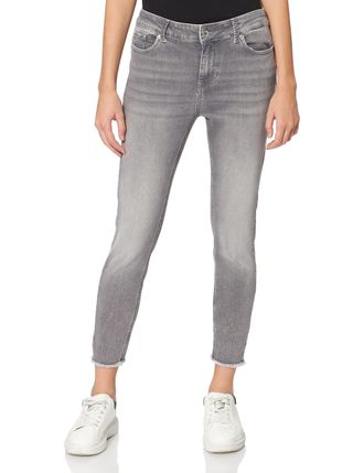 Vero Moda Damen Vmpeach Mr Skinny ANK Cut Ri2100 Noos Jeans, Medium Grey Denim, M EU