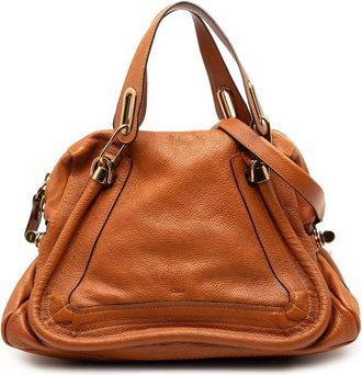 Chlo&eacute; Hobo Bags - Medium Leather Paraty Satchel - Gr. unisize - in Braun - f&uuml;r Damen