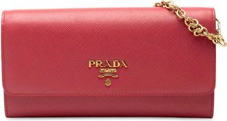 Prada Hobo Bags - Saffiano Wallet On Chain - Gr. unisize - in Gold - f&uuml;r Damen