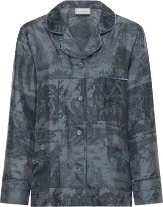 Pierre-Louis Mascia chemise de pyjama imprimée - Gris