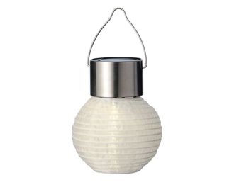 Lumineo Solar Gartenleuchte 7x9cm Nylon - LED Lampion Solarleuchte f&uuml;r Garten Balkon - Solarlampion H&auml;ngeleuchte Au&szlig;enleuchte - Solarlampen f&uuml;r Au&szlig;en h&auml;ngend 