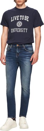 LTB Jeans Herren Joshua 200 - Slim Mid Rise Basic-5-Pocket Dark Wash Blau aus Baumwollgemisch - Größe W33L34
