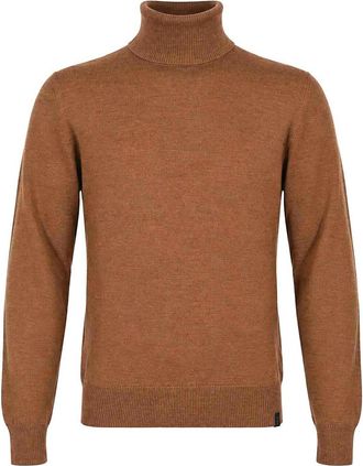 Fay Pull Col Roul&eacute; - Marron
