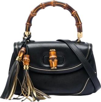 Gucci Pre-owned New Bamboo Satchel - Femme - Pre-owned - Noir - Taille: ONE Size