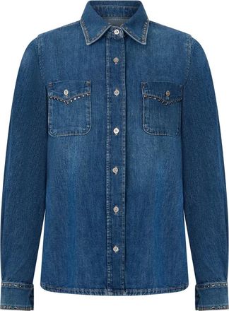 7 For All Mankind Femme, Blouses et Chemises, Bleu, Taille: 38 FR Chemise en denim