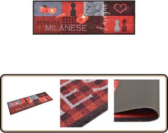 vidaXL Küchenteppich Waschbar Tomaten 60x300 cm - Bodenmatte - Küchenläufer - Türmatte - Wohnzimmerteppich - Esszimmerteppich