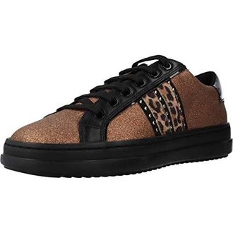 Geox Femme Chaussures de Sport PONTOISE, Dame Chaussures de Ville &agrave; Lacets,Chaussures de Rue,Baskets,&eacute;l&eacute;gant,Bronze/Tobacco,38 EU / 5 UK
