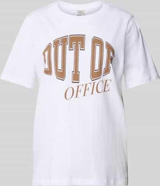 Baum Und Pferdgarten T-Shirt mit Statement-Print