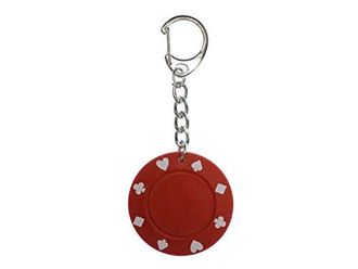 Miniblings jeton Casino Rouge - bijoux &agrave; la mode main I I Pendentif trousseau de cl&eacute;s Porte-clef