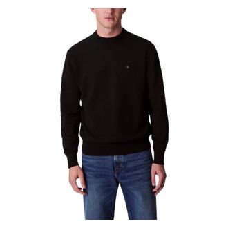 Calvin Klein Jeans Baumwoll-Crewneck-Pullover - - Sweatshirts & Hoodies - Herren - Schwarzk - M