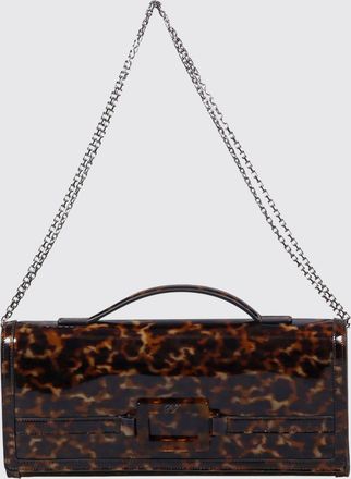Roger Vivier Pochette en cuir dagneau &agrave; imprim&eacute; &eacute;caille avec boucle