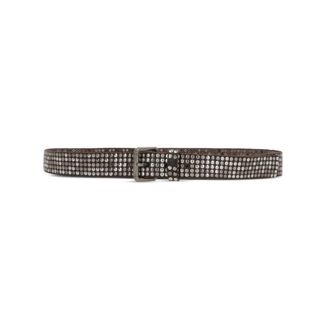 HTC Nieten Brauner Lederg&uuml;rtel - - Accessories - Damen - Braun - 90 CM