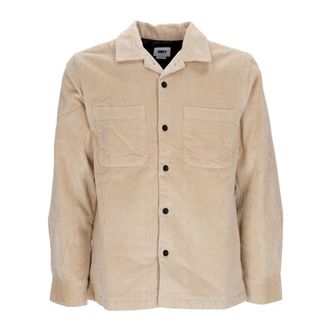 Obey Gepolsterte Samtgef&uuml;tterte Hemdjacke Herren - - Jackets - Herren - Beige - XL