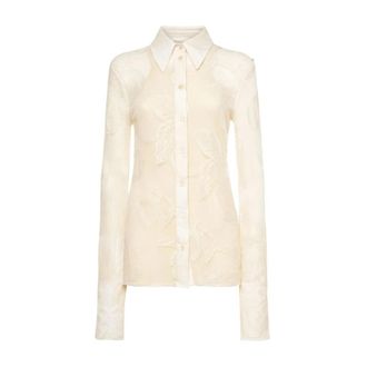 Sportmax Asti Schn&uuml;r-Shirt mit doppellagigem Design - - Blouses & Shirts - Damen - Wei&szlig; - M