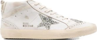 Golden Goose Low-Top Sneaker - Mid-Top Sneakers With Glitter Star - Gr. 35 (EU) - in Wei&szlig; - f&uuml;r Damen