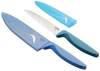 Kuhn Rikon Kuhn Rikon 22875 Classic Cutlery Messer Set Chef, blau / aqua