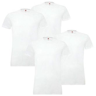 Levi's 4 ER Pack Levis Solid Crew T-Shirt Men Underwear, Farben:300 - White, Größe Bekleidung:XL