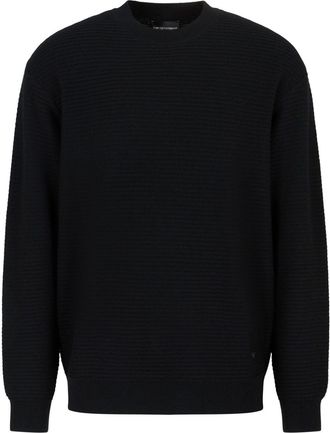 Emporio Armani Pullover mit Logo-Applikation - Schwarz