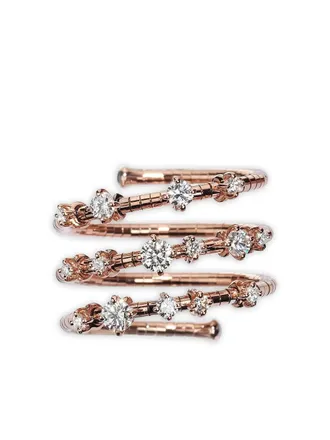 Mattia Cielo 18k rose gold Three Wrap diamond ring