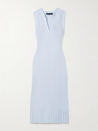 Proenza Schouler Tatum Midikleid In Rippstrick - Blau