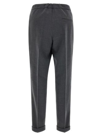 Alberto Biani Virgin Wool Blend Trousers - Gray