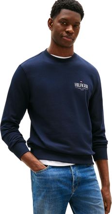 Tommy Hilfiger Herren Sweatshirt Stacked Regular Fit, Blau (Desert Sky), XXL