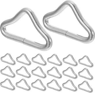 Supvox 70 Stück Teiliges Trampolin Dreiecksring Ersatz Stabile V Ringe für Sprungtuch Reparatur Silberne Trampolin Schnallen Kompatibel mit Verschiedenen Mar