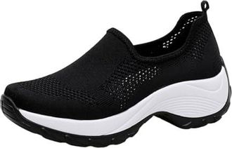 Hemobllo Baskets pour Femmes Respirantes Chaussures Antidérapantes pour Course Et Extérieur Mesh Aéré Noir