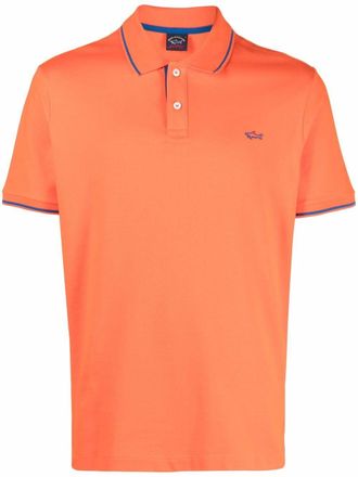 Paul & Shark Poloshirt mit Kontrastdetails - Orange