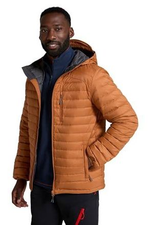 Mountain Warehouse Doudoune Henry II Homme - Manteau r&eacute;sistant &agrave; leau, Chaud, Confortable, Blouson dhiver isol&eacute;, Bomber - pour Temps Froid, lext&eacute;rieur et Les Voyages Rou