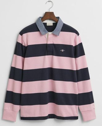 GANT Rugbyshirt mit gesticktem Flag-Logo auf der Brust in